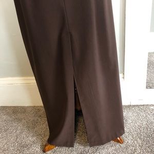 Vintage | Dresses | Vintage Cdc Brown Beaded Gown With Square Neckline ...